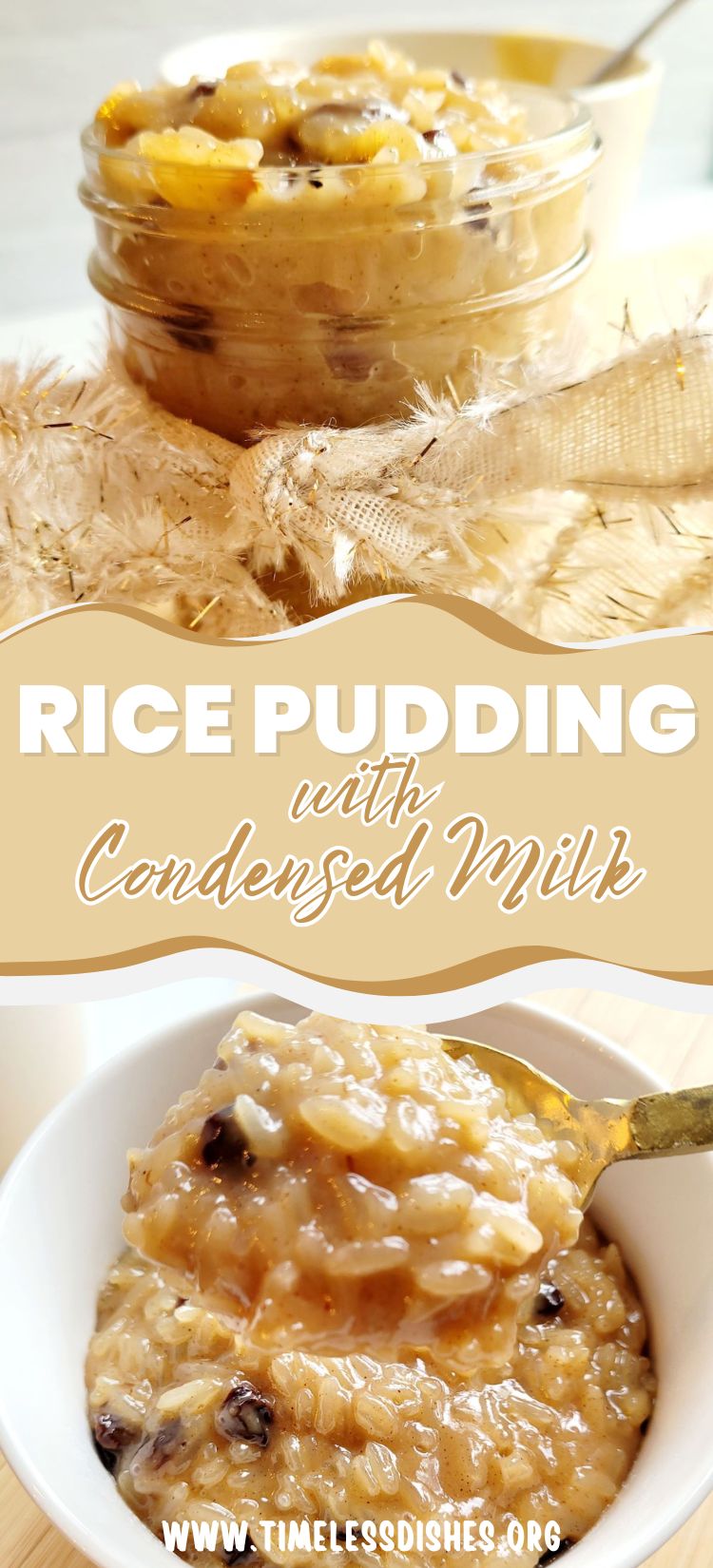 Rice Pudding with Condensed Milk (Leftover Rice) - Timeless Dishes