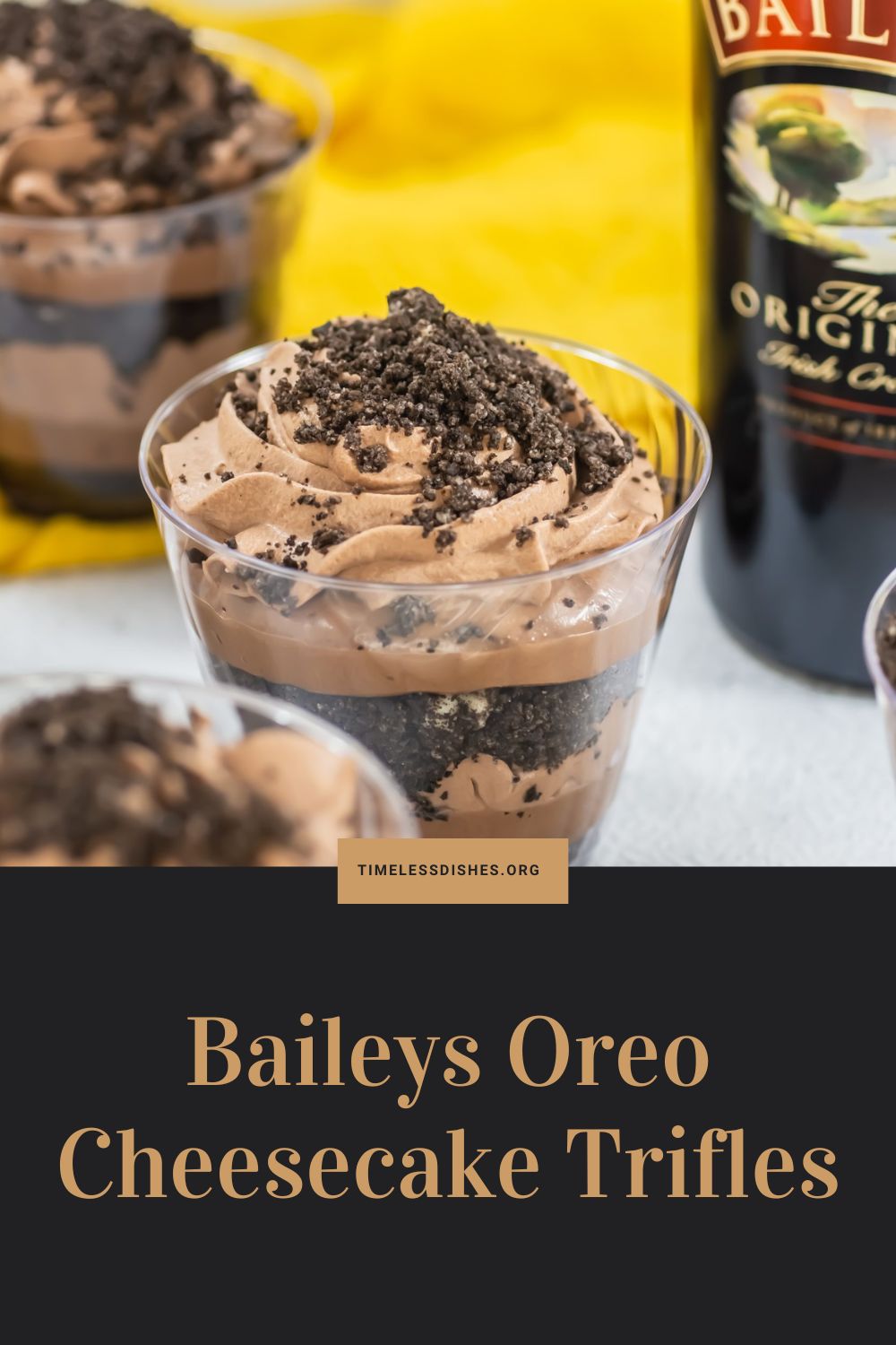 Baileys Oreo Cheesecake Trifles - Timeless Dishes