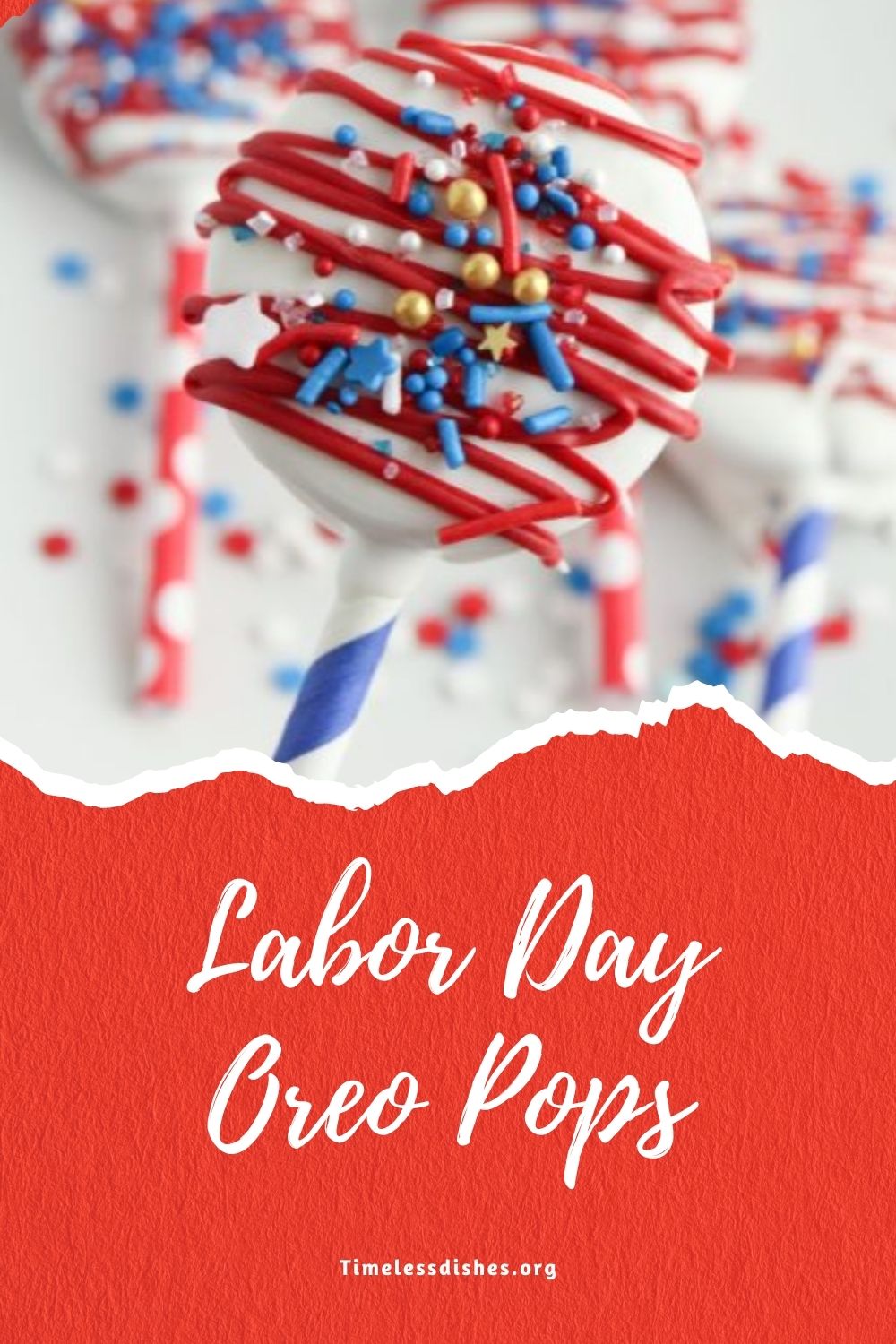 Patriotic Oreo Pops - Timeless Dishes