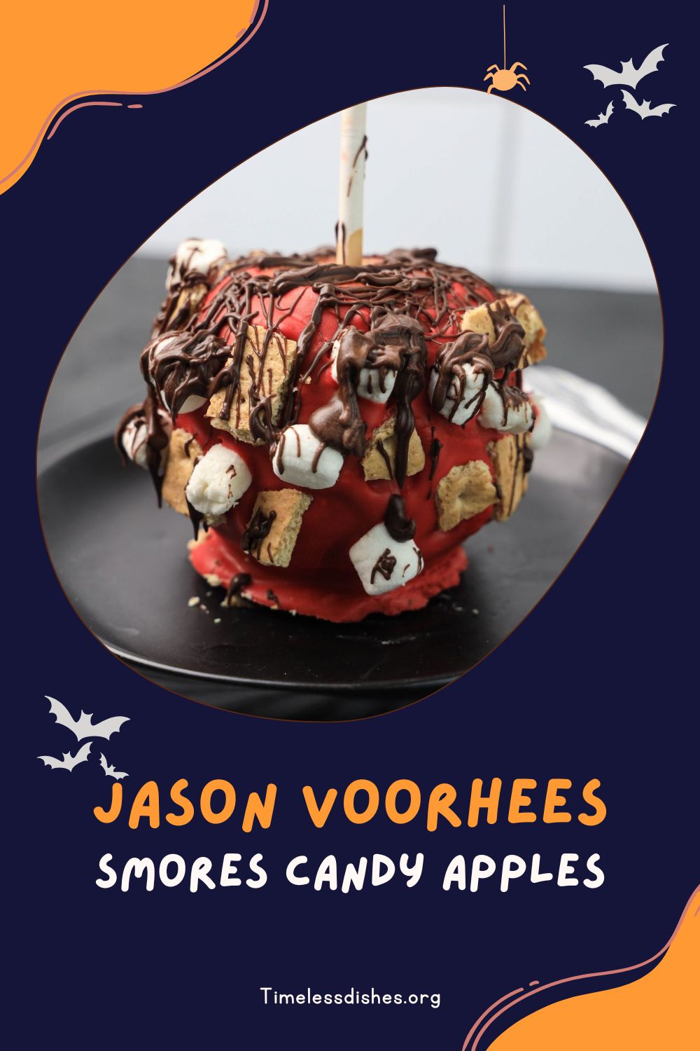 Jason Voorhees Smores Candy Apples - Timeless Dishes
