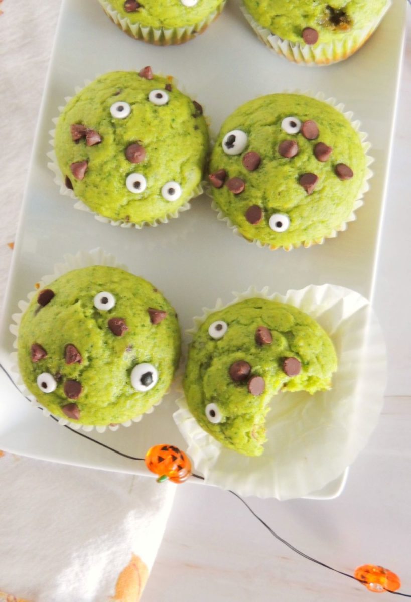 Halloween Spinach Monster Muffins - Timeless Dishes