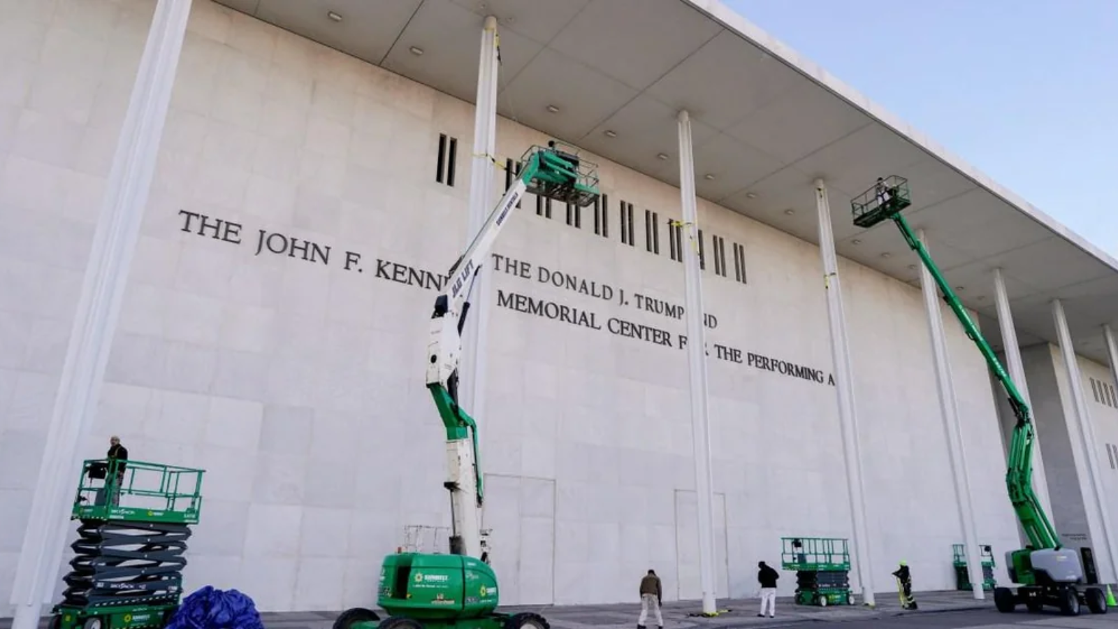 Kennedy Center Exterior Remains Covered After Trump Name Removal Sparks ...